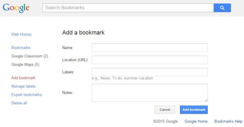 Google Bookmarks
